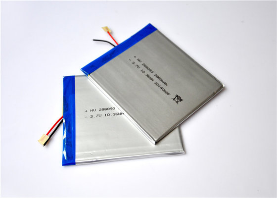 China 2.8x80x93mm Li Polymer Battery Pack 3.7V 2800mAh For Tablet PC / MID , Pure LiNiMn Materials supplier