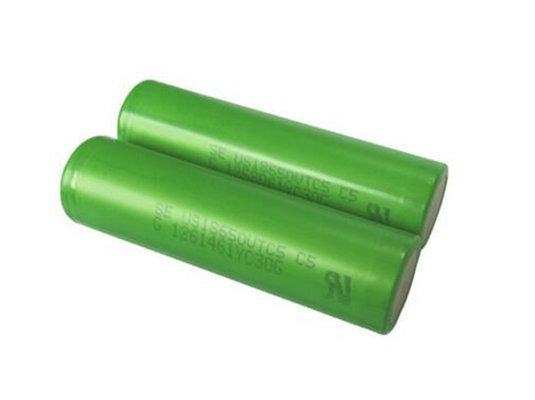 China Green Cylindrical Lithium Battery / Highest Capacity 18650 Battery For Portable DVD / Television supplier