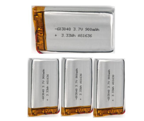 China 3.7V 900mah Rechargeable Lithium Polymer Battery 603048 , 6.0mm Thickness supplier