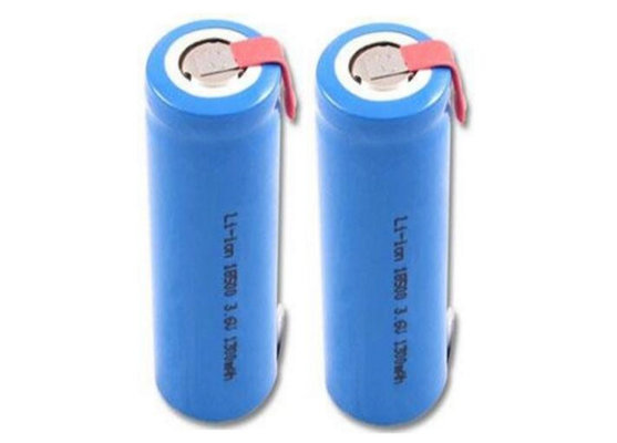 China Cylindrical 18650 Li Ion Battery 3.7V 1300mah With Tab  For Searchlight / Loudspeaker supplier