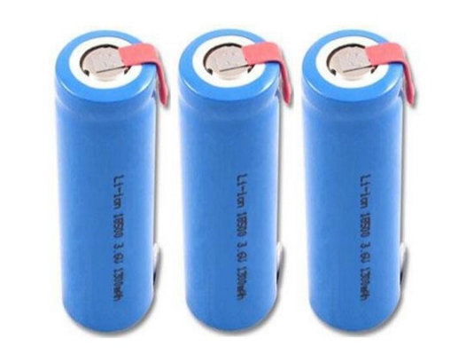 China Light Weight Cylindrical Lithium Battery With Tab For Searchlight / Portable Printer supplier