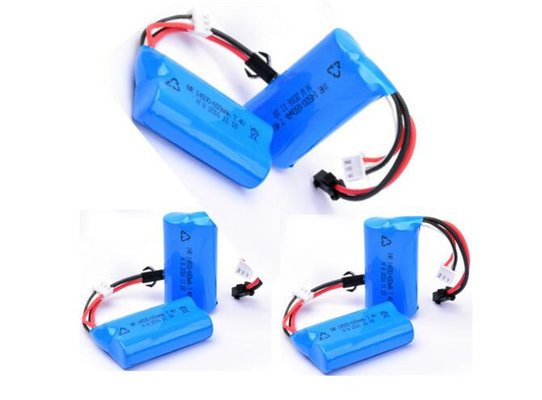 China Blue PVC Wrap Medical Equipment  Battery 7.4V 650mah With PCM / Connector supplier