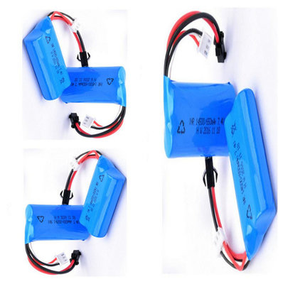China 7.4V 650mah 14500 Rechargeable Battery For Robot Device , High Energy Density supplier