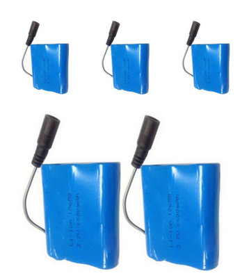 China Heated Cloth Battery 3.7V 6600Ah with PCM and connector, blue PVC, fit for Searchlight, loudspeaker, led light supplier